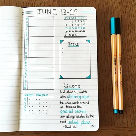 Handmade Journal Bullet Journal Spread