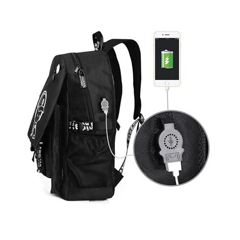 Fashion Luminous School Backpack Shoulder Day Pack Anti Theft Laptop Backpack With Usb Charging