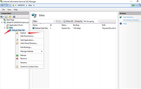 Window Server 2016 Iis