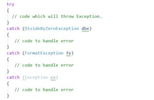 Multiple Catch Blocks In C Should Read 2025