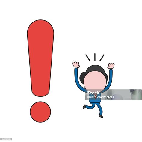 느낌표에서 도망 사업가 캐릭터의 벡터 그림입니다 색상 및 검은색 윤곽선 가출자에 대한 스톡 벡터 아트 및 기타 이미지 가출자 개념 거절 Istock