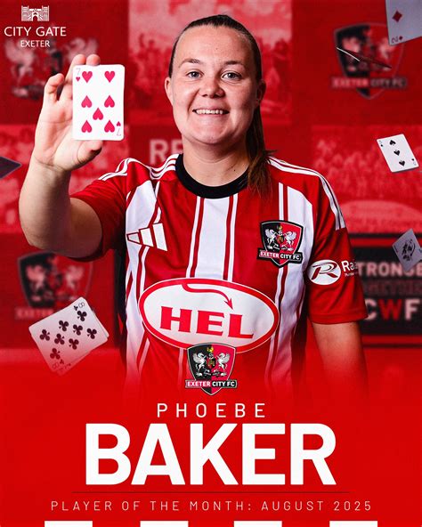 Exeter 🏆 Congratulations Phoebe You Have Named Phoebe Baker Your