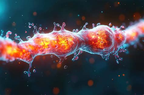 Exploration Of Pink Sperm Reproduction Cell In Natural Environment Under Magnification Stock