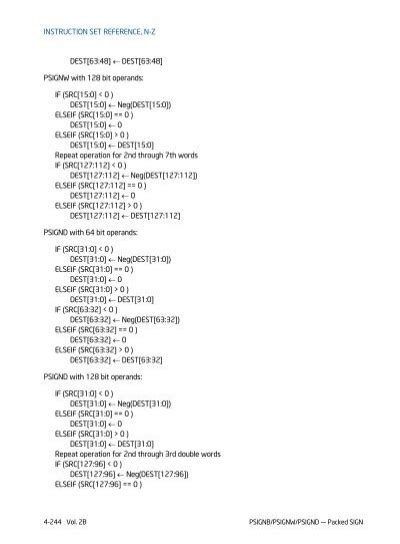 INSTRUCTION SET REFERENCE INSTRUCTION SET REFERENCE