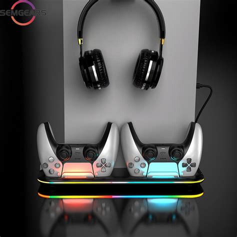 Зарядная станция, индикацией для геймпадов для PS5 Multifunctional ...