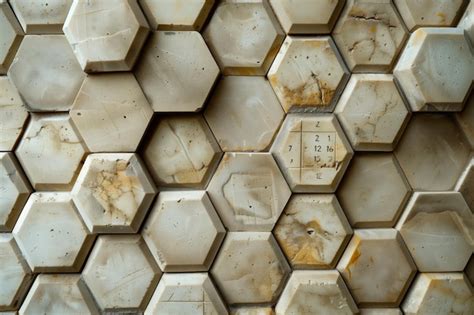 A Wall Made Of Hexagonal Tiles Premium Ai Generated Image