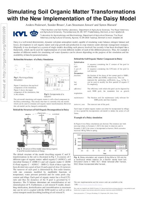 PDF Simulating Soil OrganicMatter Transformations With The New