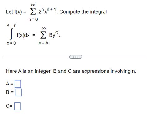 Solved Let F X N Nxn Compute The Integral Chegg Com