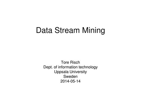 Ppt Data Stream Mining Powerpoint Presentation Free Download Id
