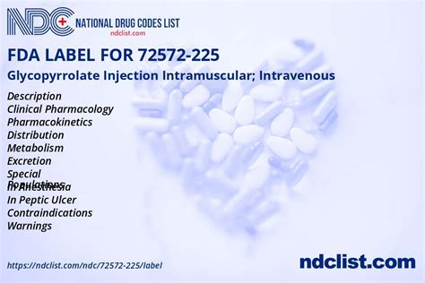 Fda Label For Glycopyrrolate Injection Intramuscular Intravenous Indications Usage And Precautions