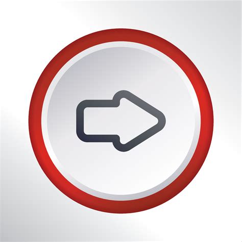 Skip Button Flat Icon Button With Red Gradient Circle Vector Design