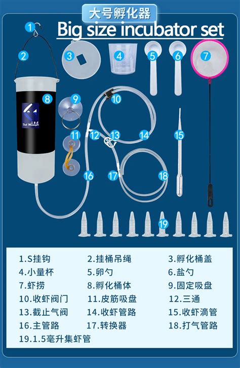Oem Artemia Hatching Device Brine Shrimp Eggs Hatch Incubator Hatching
