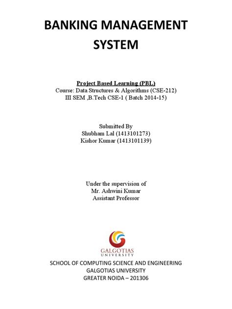 Banking Management System Pdf Software Testing Class Computer Programming