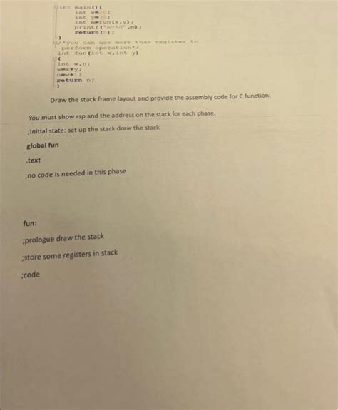 Solved Text Int Main Int X20 Int Y30 Int Mfun