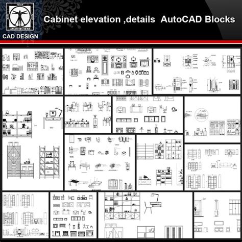 Cabinet Autocad Blocks Elevation Details Collections】all Kinds Of