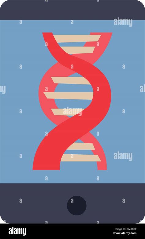 Smartphone Dna Science Molecule Technology Vector Illustration Stock