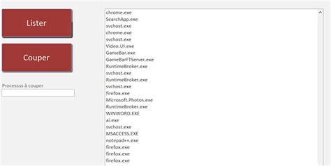 Lister Tous Les Processus Windows En Vba Access