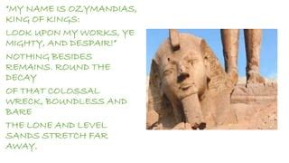 Ozymandias The Poem Pptx