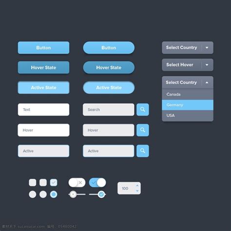 蓝色网页按钮设计素材图片下载 素材编号05480042 素材天下图库