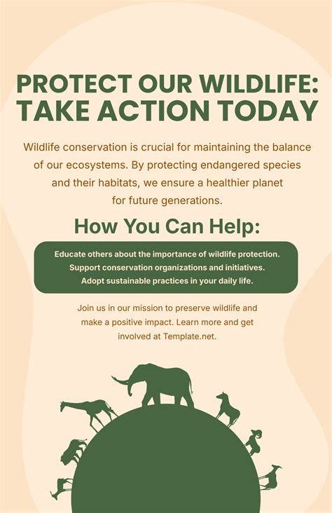 Free Wildlife Conservation Template To Edit Online