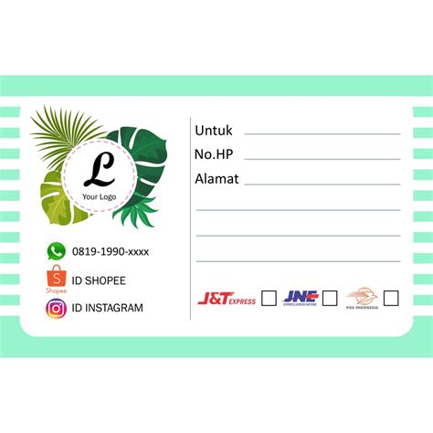 Jual Desain Stiker Label Pengiriman Shopee Indonesia