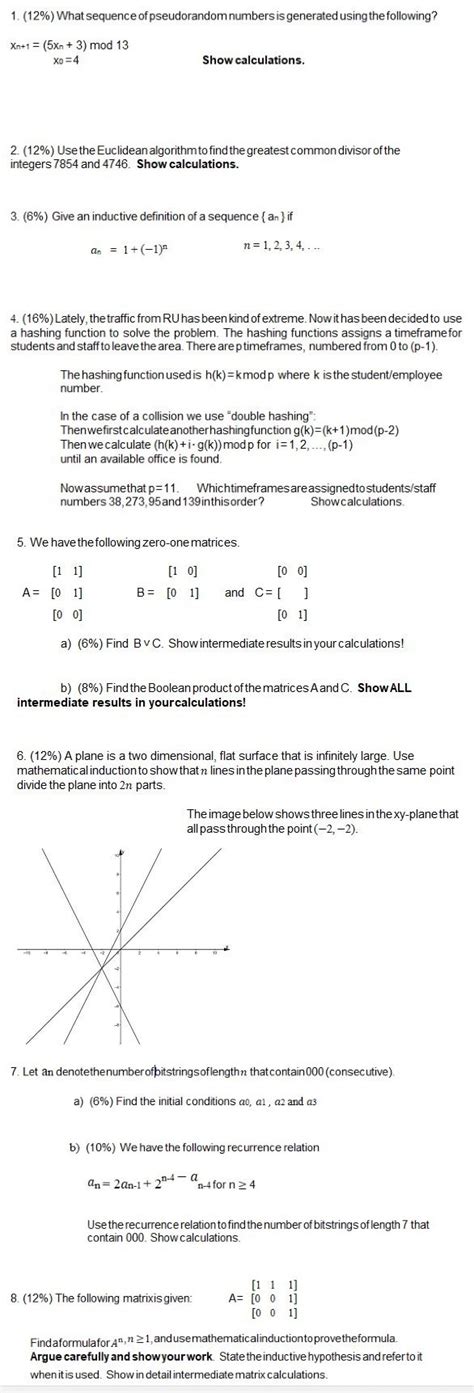Solved 1 12 What Sequence Of Pseudorandom Numbers Is