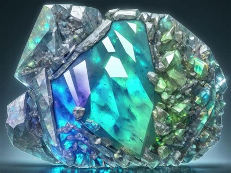 Premium Ai Image A Blue And Green Gemstone With A Green And Blue Stone