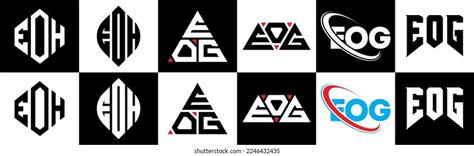 Eog Letter Logo Design Six Style Stock Vector Royalty Free 2246432435 Shutterstock