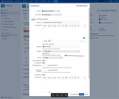 Xray 6493 Create Test Execution From Test Plan Throws An Error That The Assignee