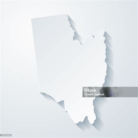 뉴욕주 새러토가 카운티 빈 배경에 종이 자르기 효과가 있는 지도 0명에 대한 스톡 벡터 아트 및 기타 이미지 0명 3차원 형태 공란 Istock