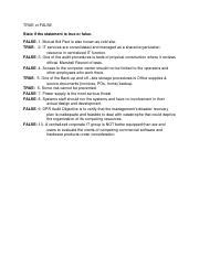 CIS CHAPTER Quiz Pdf TRUE Or FALSE State If The Statement Is True Or False FALSE