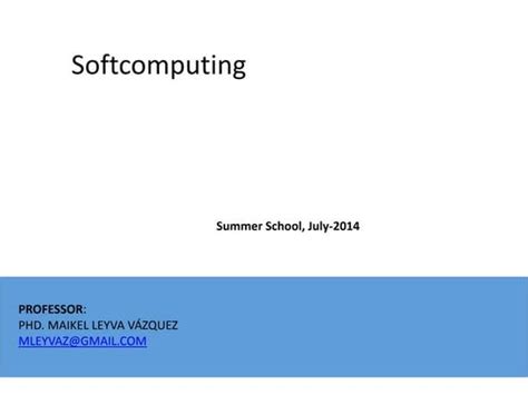 Soft Computing01 Pptx Artificial Intelligence Technology And Computing
