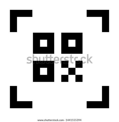 Qr Code Scan Stroke Outline Style Stock Vector Royalty Free 1441555394