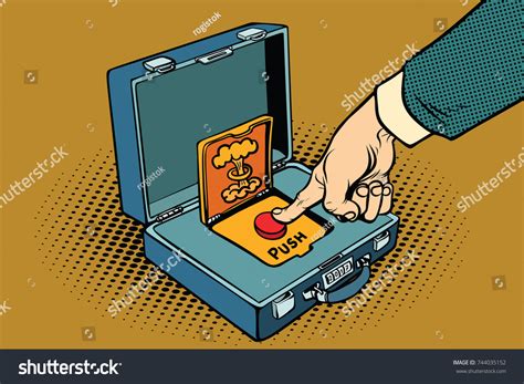 Push Red Button Nuclear Stock Illustration Shutterstock
