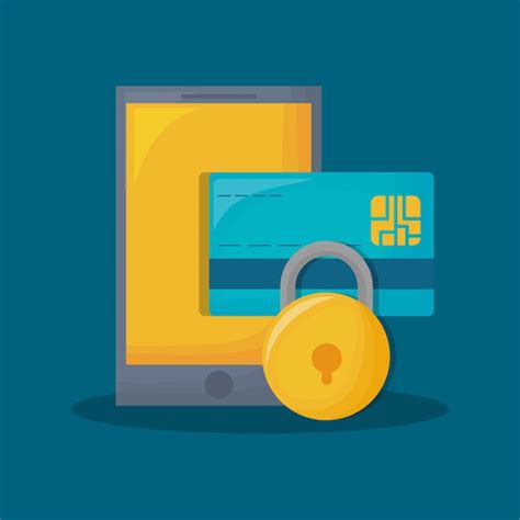 Premium Vector Smartphone With Credit Card And Padlock