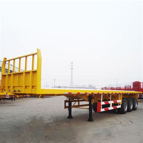 3 Axles Load Capacity Flatbed Platform Container Carrier Trailers