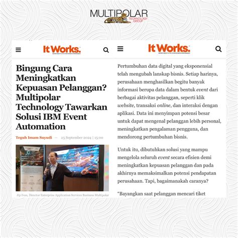 Bingung Cara Meningkatkan Kepuasan Pelanggan Multipolar Technology Tawarkan Solusi Ibm Event