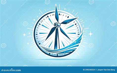 Nautical Compass Illustration With Ocean Waves Ai Generated Stock Illustration Illustration