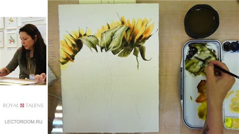 Цветы акварелью в технике по сырому с Ириной Сарт Youtube
