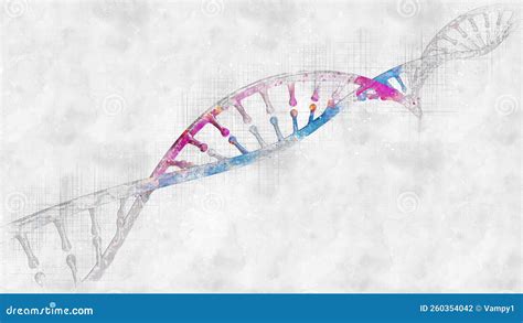 Dna Helix Computer Analysis And Testing Genetic Instructions Used For The Growth Of Living