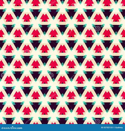 Vintage Triangle Seamless Pattern Stock Vector Illustration Of Grunge Blue 55702133