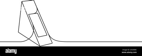 Sandwich Cardboard Box One Line Continuous Drawing Empty Cardboard Boxes Bags For Takeaway