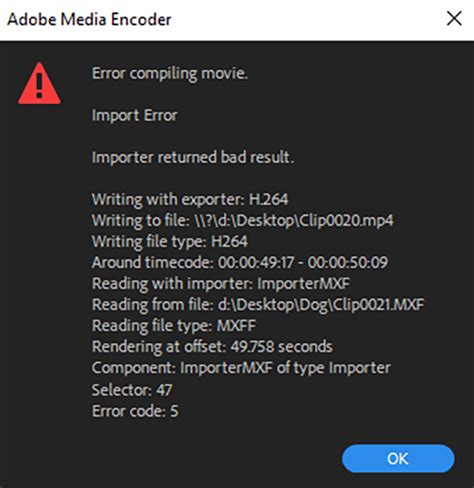 Solved Export Error Error Comiling Movie Adobe Community 9794876