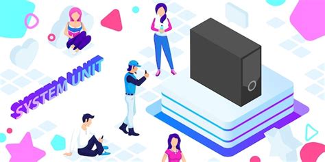 Premium Vector System Unit Isometric Design Icon Vector Web Illustration 3d Colorful Concept