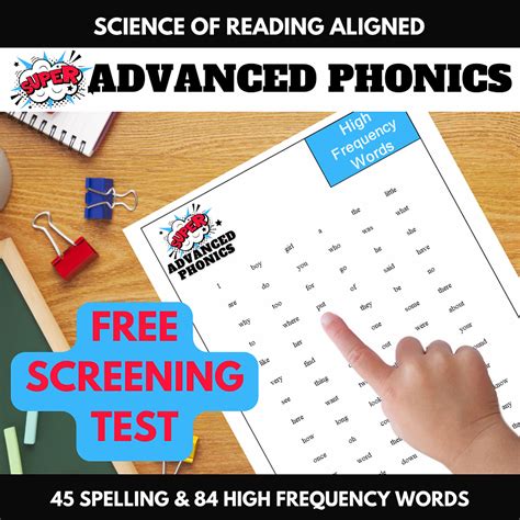 Free Super Advanced Phonics Screening Test For 1st And 2nd Grades