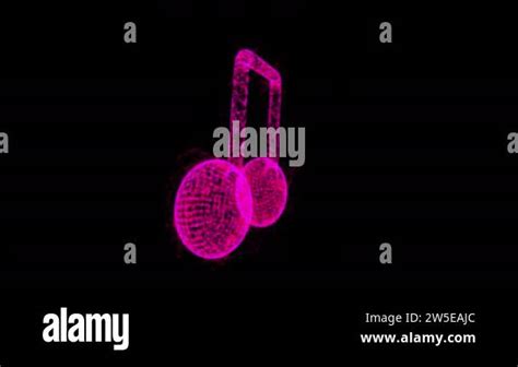 Music Note Mensural Musical Notation Note Value Music Staff Wireframe Low Poly Mesh