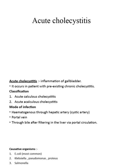 Acute Cholecystitis Pdf Gallbladder Medicine