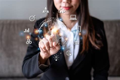 Businesswoman Using Smart Devices For Digital Technology Connection And