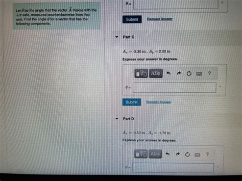Solved Let θ be the angle that the vector A makes with the Chegg com