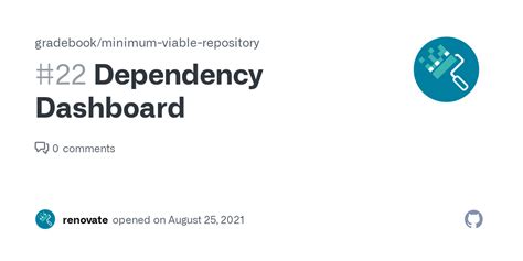 Dependency Dashboard · Issue 22 · Gradebookminimum Viable Repository · Github